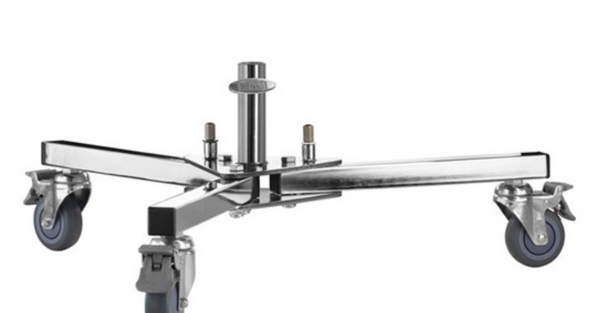 KUPO 350 Runway Base Stand (Rolling C-Stand Base) - Silver - Specular
