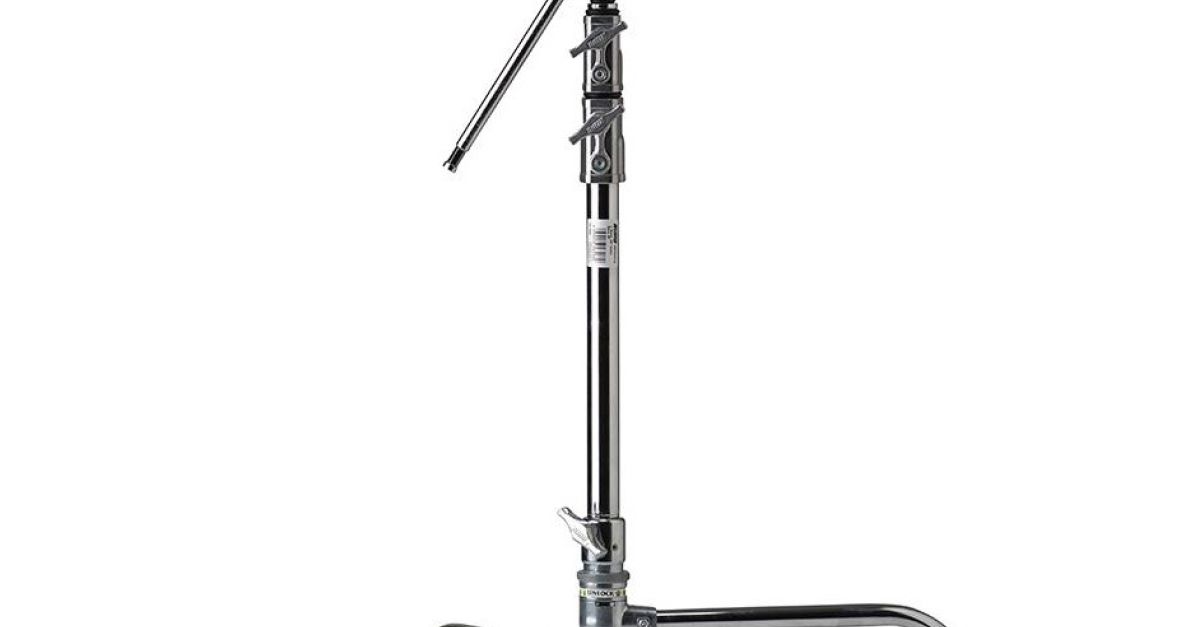 KUPO CT-20MK C-Stand 20” w/ Turtle Base Kit inc. Grip Arm & Grip Head - Silver - Specular